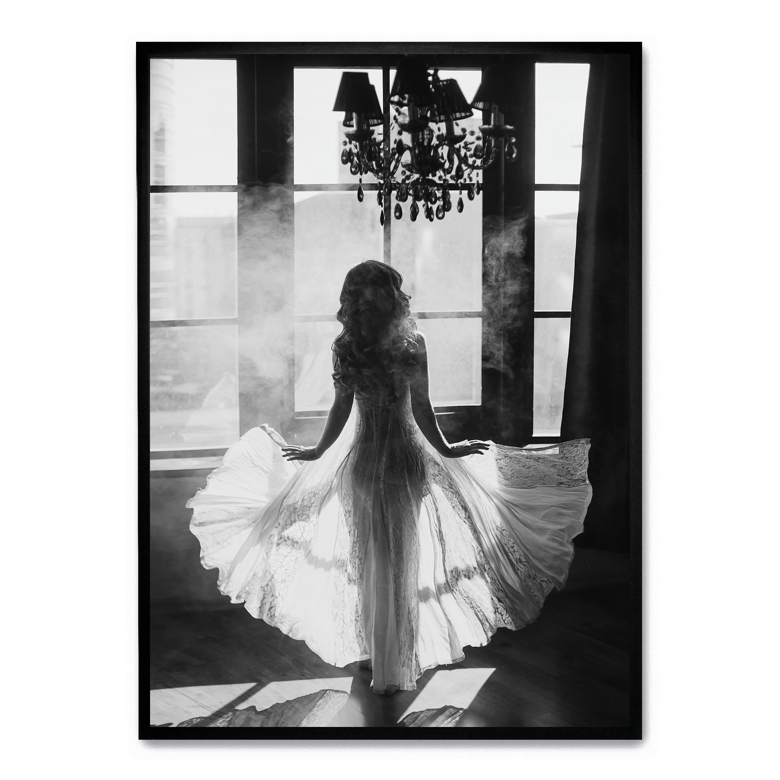 White Dress & Smoke | Art Print Poster | Elegant Smoke Design | Wall ...