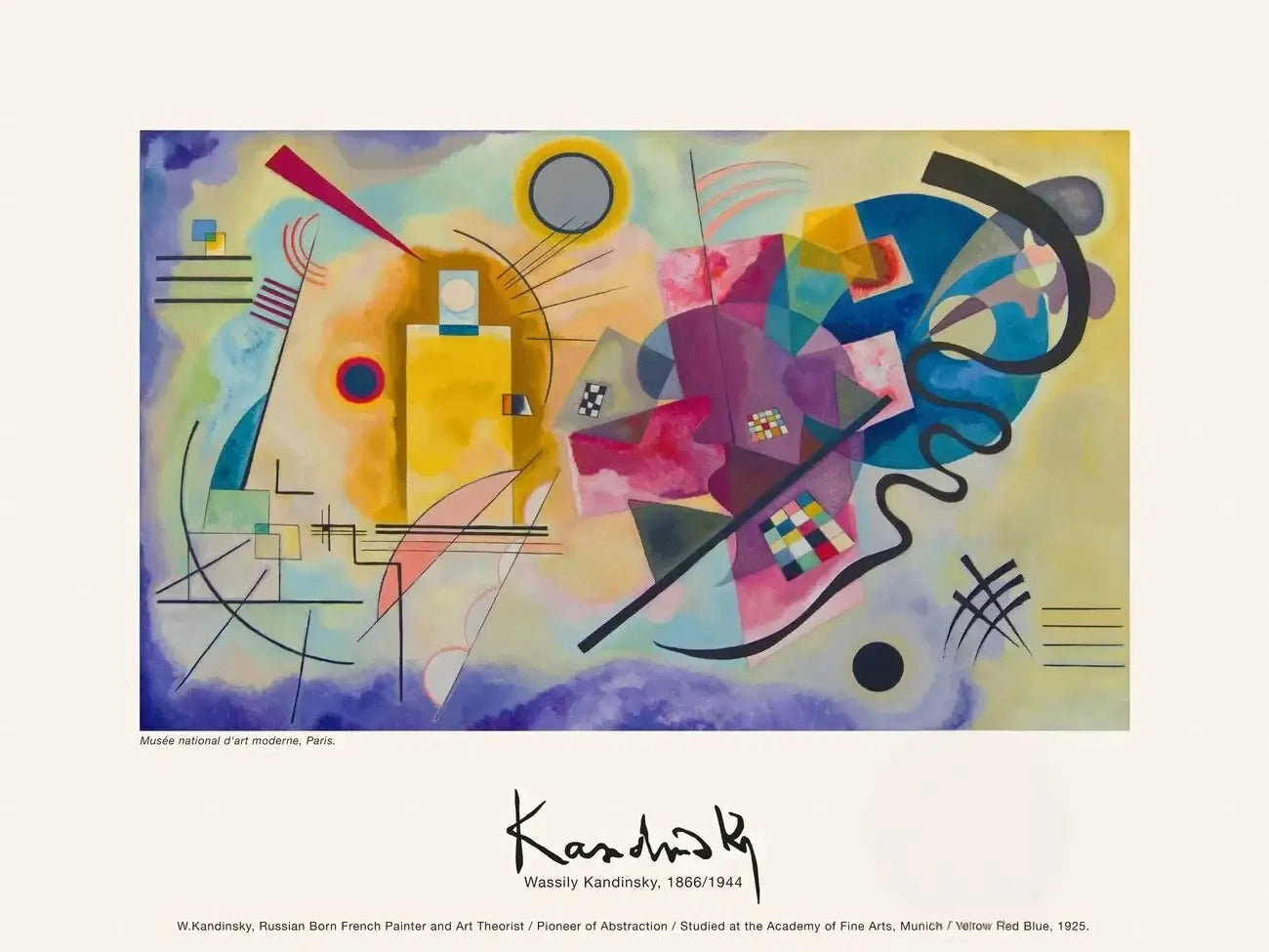 Wassily Kandinsky Poster | Yellow-Red-Blue | Modern Abstract Art ...